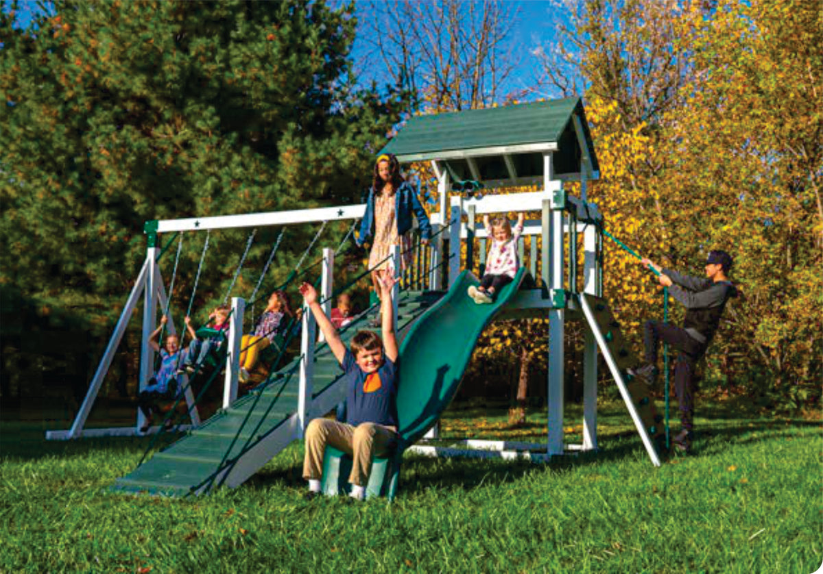 Silver Star Vinyl Swingset – Innovative Playtime