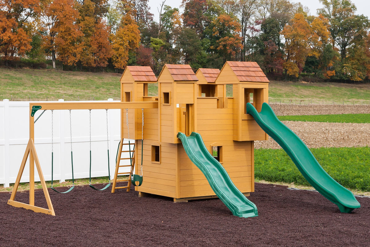 Outdoor Wooden Stockade Playset #1400 | Innovative Playtime